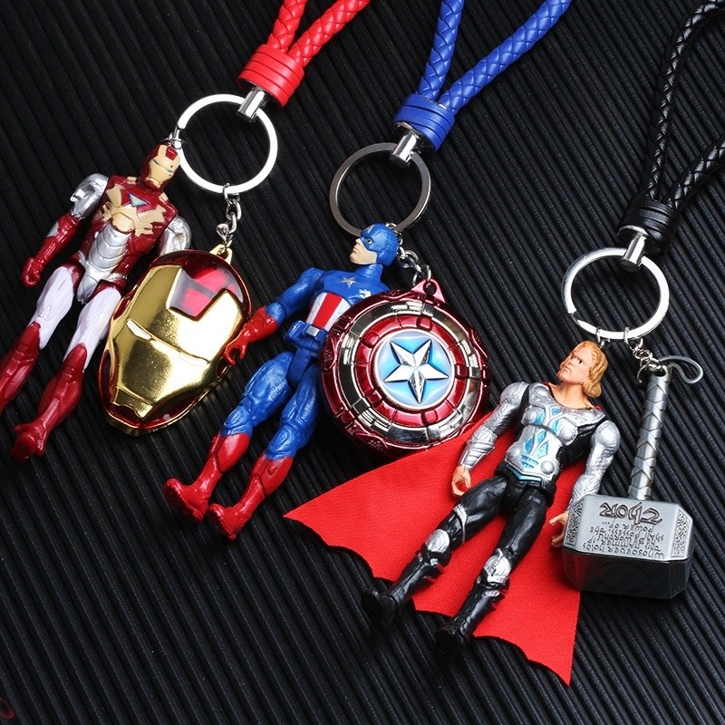 1361 People Collection Avengers Cartoon Doll Keychain Metal Shield ...