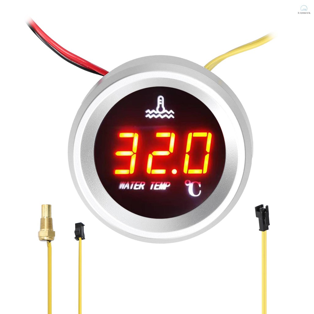 52mm Water Temperature Gauge Car Digital Meter LED Display 9-36V with ...