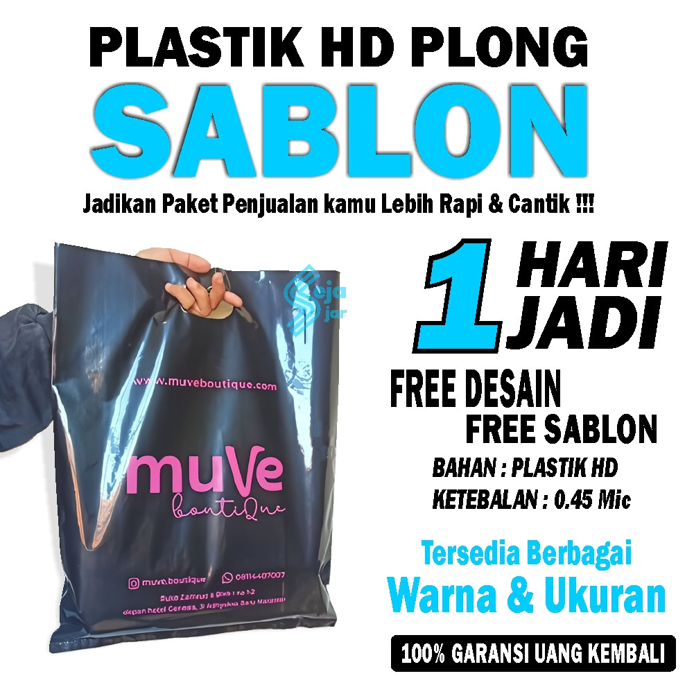Parallel Plastic Screen Printing Packing Olshop HD Plong 30x40 FREE DESIGN | Shopee Malaysia