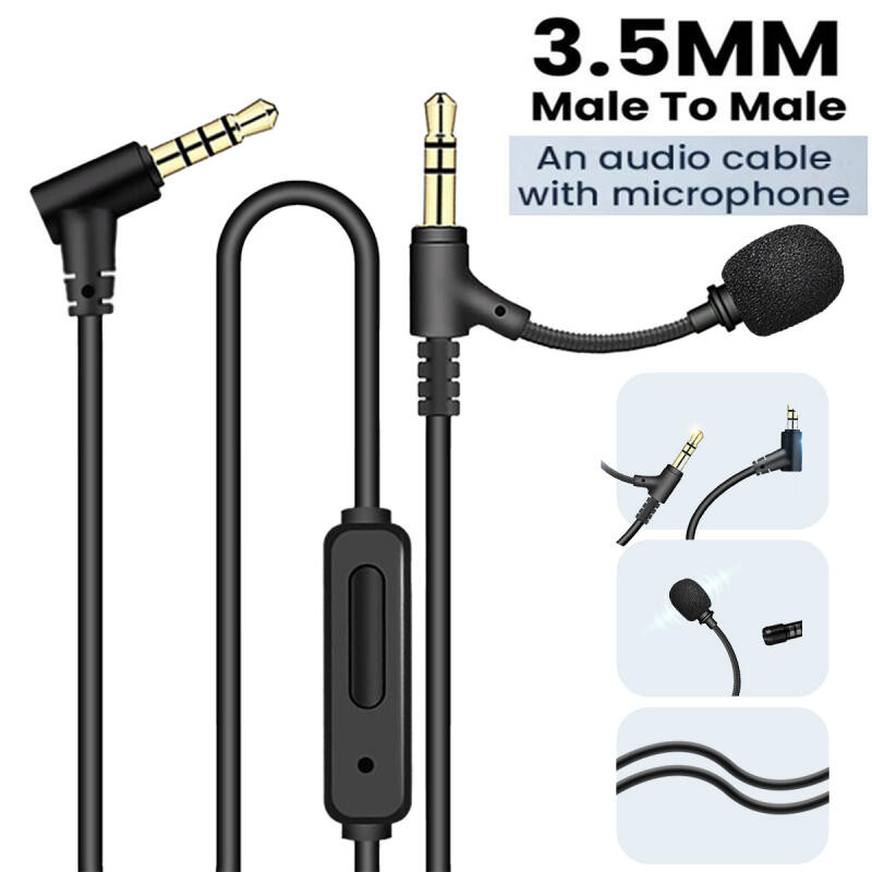 3.5mm to Type-c/3.5mm Audio Cable With Microphone Head Mounted ...