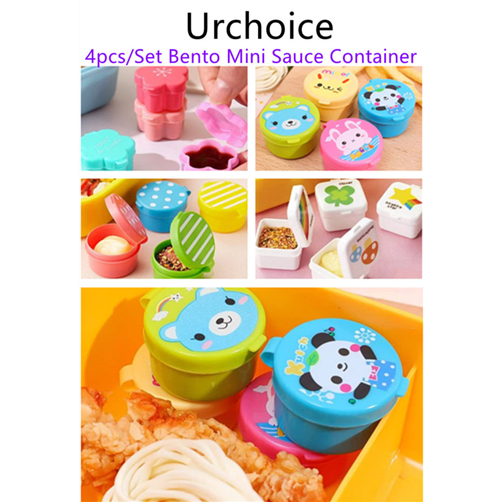 [READY STOCK] 4pcs/Set Mini Sauce Container Ketchup Chili Mayonnaise ...