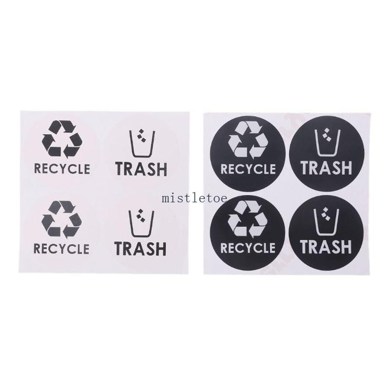 MIS Recycle Trash Symbol Vinyl Lettering Decals Sticker For Trash Cans ...