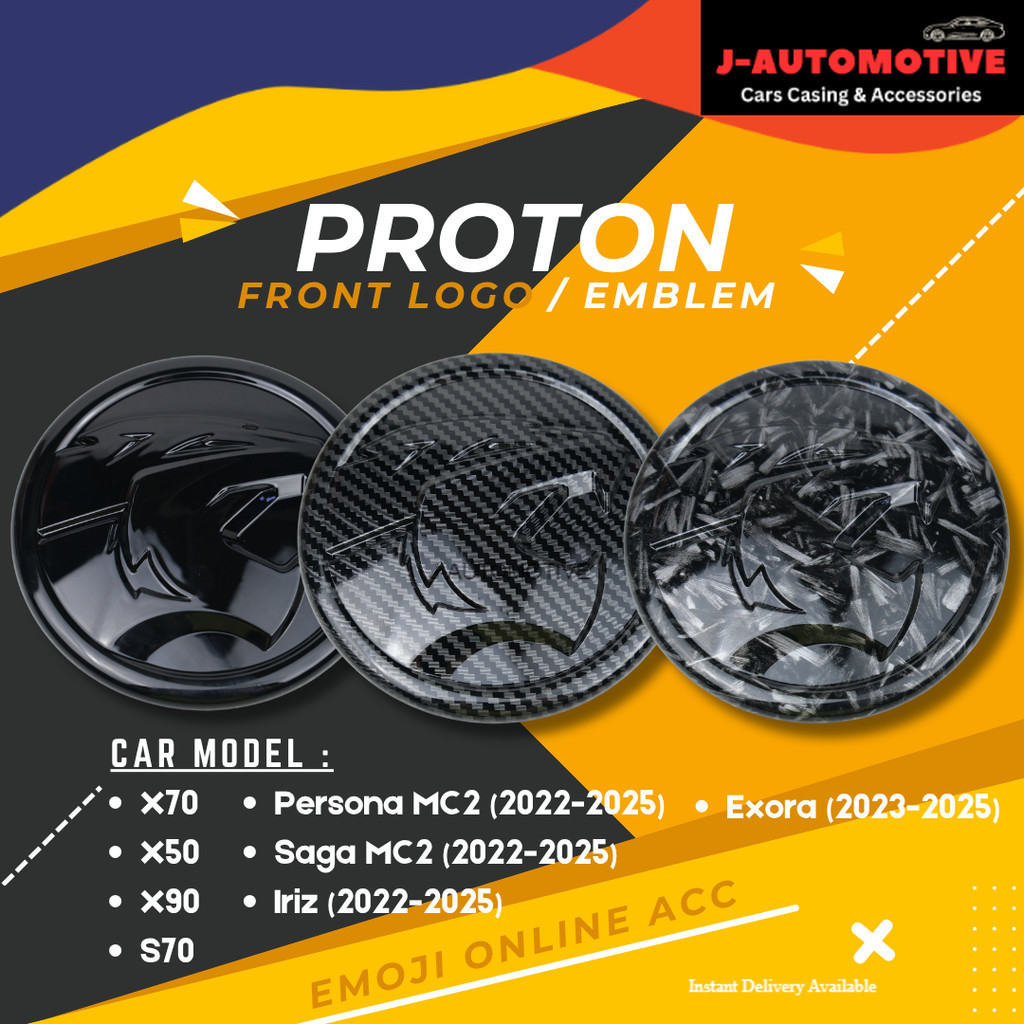 NEW Proton X50 X70 X90 S70 Exora Iriz Persona Saga MC2 Round Logo Front ...
