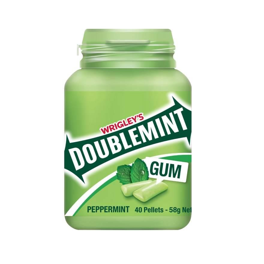 WRIGLEY'S Doublemint Chewing Gum Peppermint Bottle 58g | Shopee Malaysia