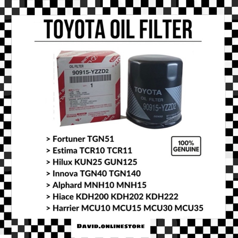 Toyota Oil Filter for Fortuner TGN51 / Estima / Toyota Hilux KUN25 ...