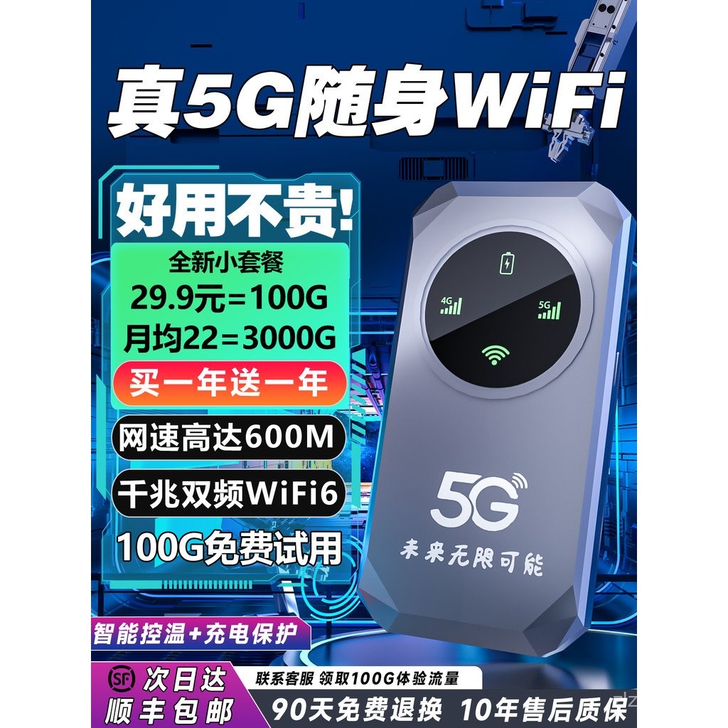 [2025 Model Baharu 5G] True 5G WiFi Mudah Alih 6 Mudah Alih Wayarles 5G Rangkaian Wi-Fi Gigabit ...
