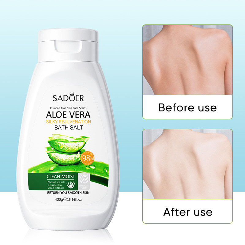 SADOER Aloe Vera Silky Peeling Bath Salt Body Scrub Exfoliating Cleansing | Shopee Malaysia
