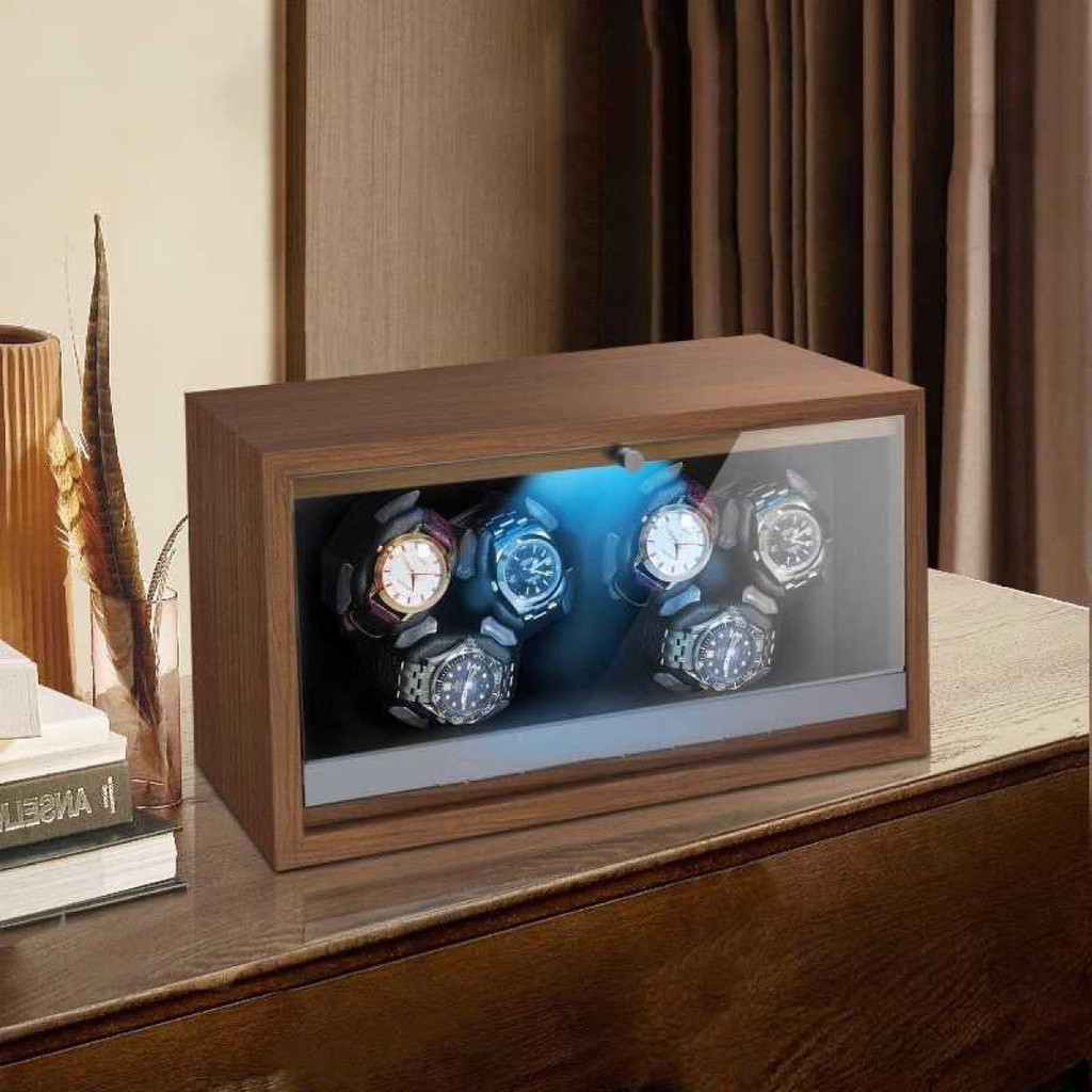Automatic Rotating Watch Winder LED 6 Slot Watch Box - SKW168 | Shopee ...
