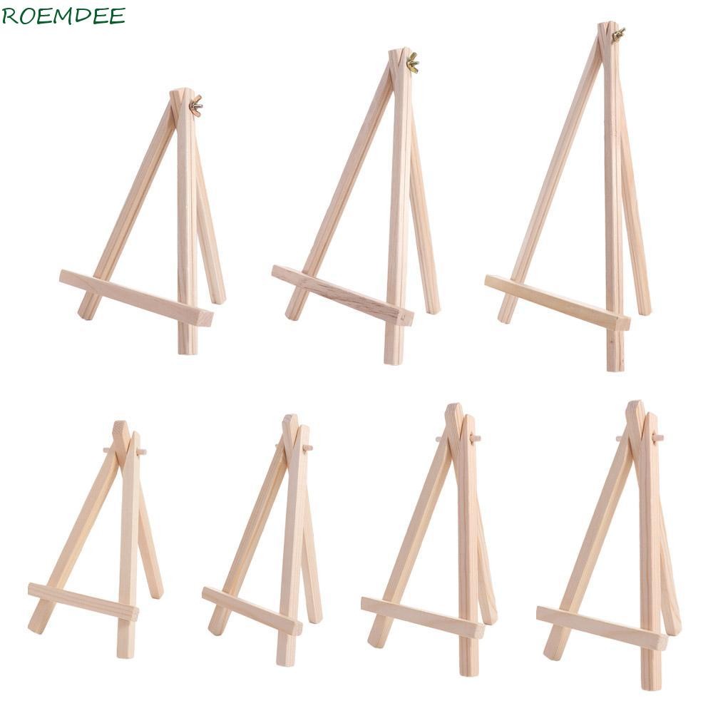 ROEMDEE Wood Mini Easel, Painting & Sketch Portable Triangle Display ...