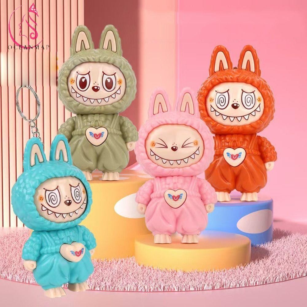 OCEANMAP Labubu Face Changing Doll, With Keychain 3 Facial Labubu Face ...