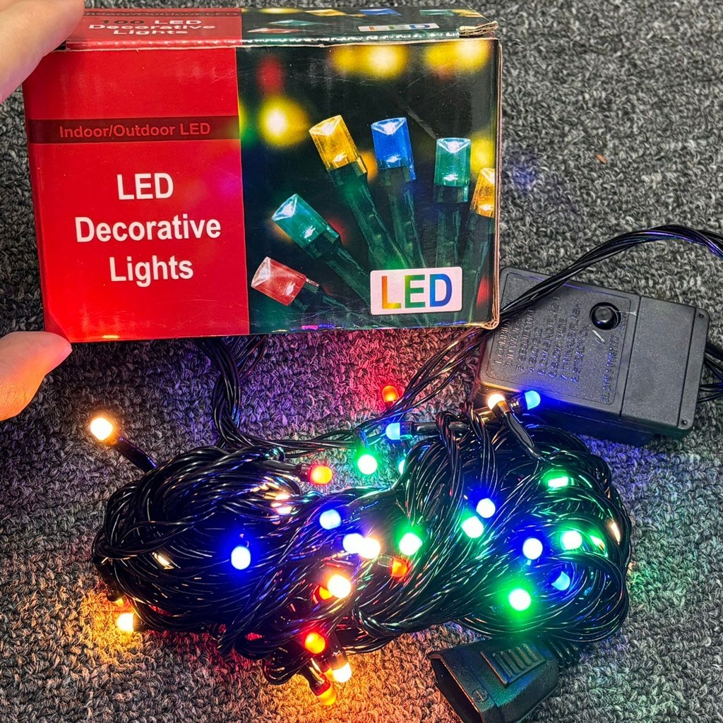 Lampu Raya Kelip-Kelip 10M Lampu Multi-Color LED 50 LED Light Hari Raya ...