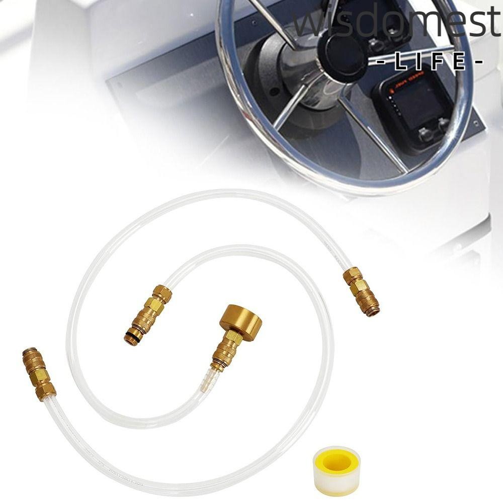 WISDOMEST1 Hydraulic Steering Bleed Kit, 2 Piece with Brass Swivel ...