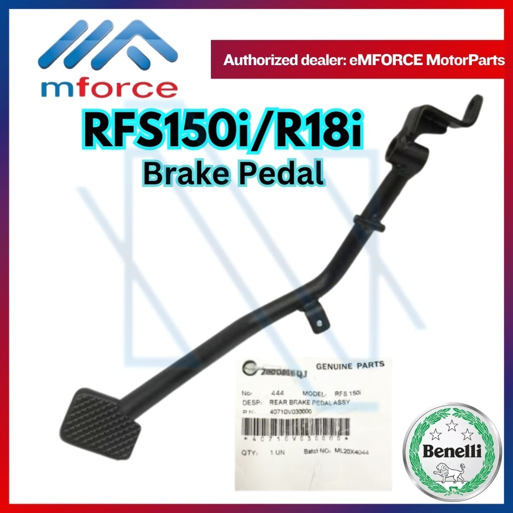 BENELLI RFS 150 RFS150i R18i BRAKE PEDAL BATANG KAKI BREK 40710V030000 ...