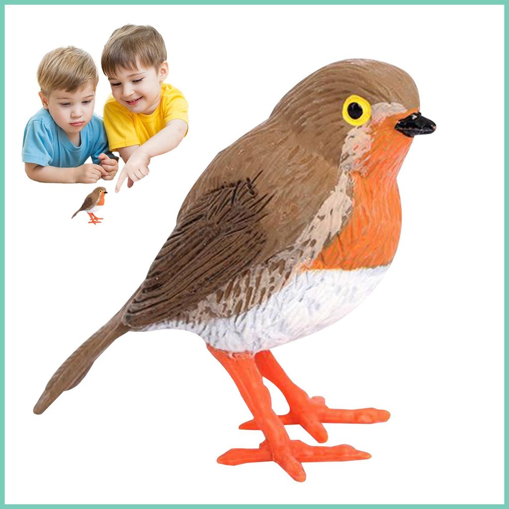 Small Bird Statues Realistic Bird Figurines Simulation Robin Bird ...