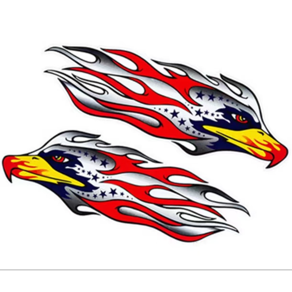 Fire eagle sticker head decal stickers for motorcycle motorbikes and ...