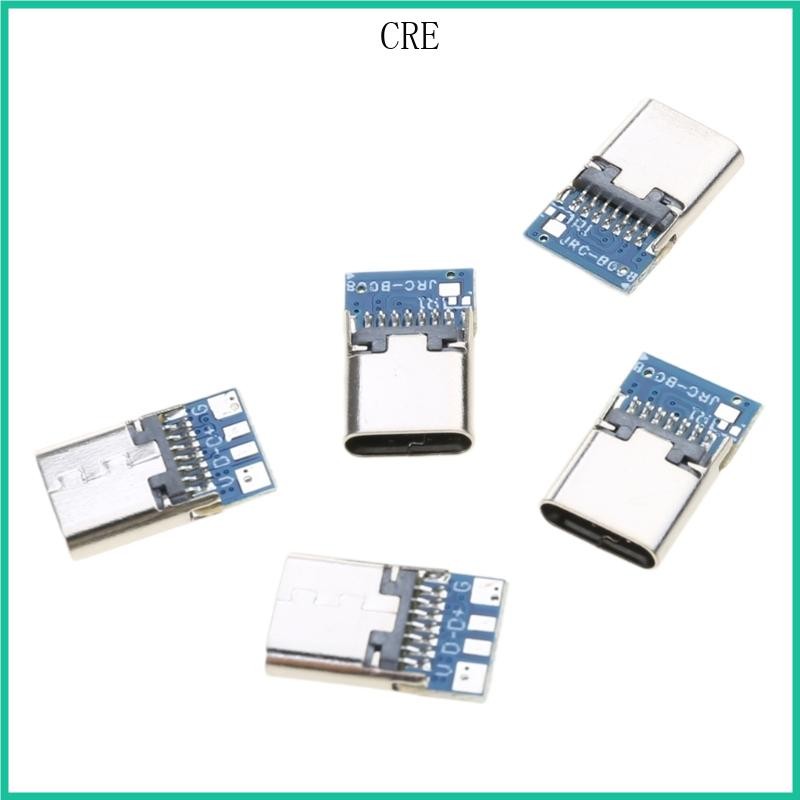 CRE 5 Pcs USB Cables 14 pin Connector Metal Type-c Connector Breakout P ...