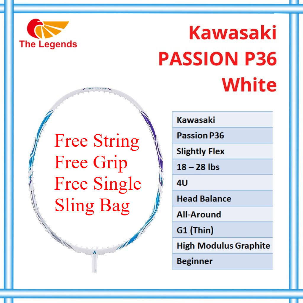Kawasaki Badminton Racquet Passion P36 Unstrung Racket LG | Shopee Malaysia