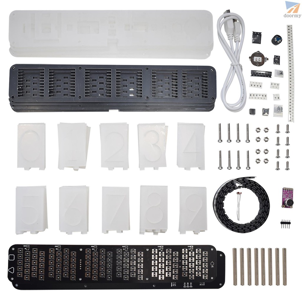DS3231 Digital LED Alarm Clock Kit with 6-Digit Large Bold Font Display ...