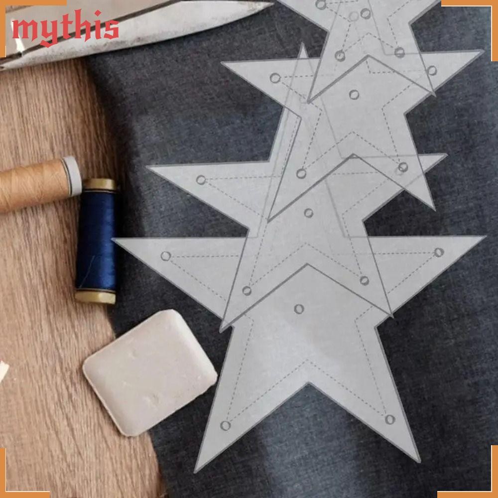 [MYTHIS] 6 pcs Star Shape Embroidery Stencils, Transparent Reversible ...
