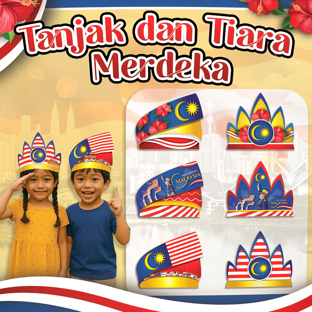 Tanjak dan tiara Merdeka anak malaysia topi hiasan kepala hari ...