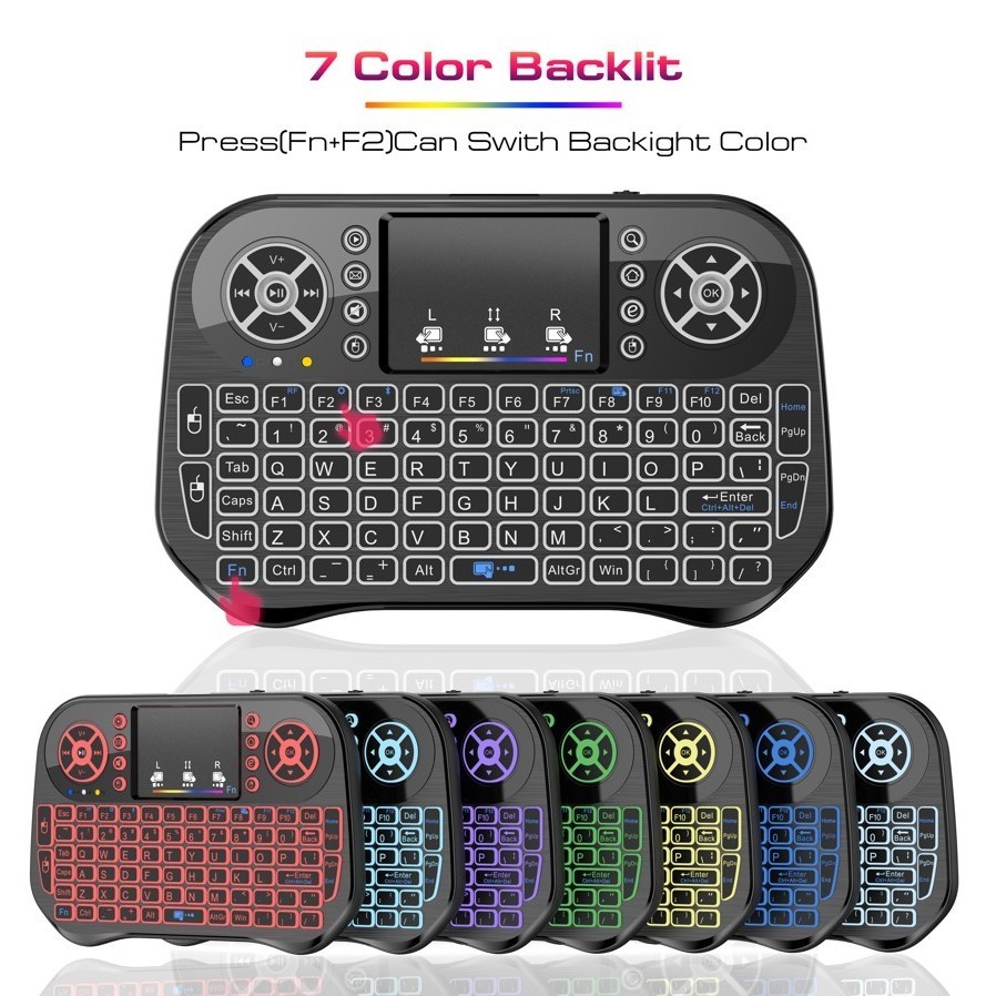 Mini Wireless Keyboard Touchpad Mouse 2.4G with Bluetooth Dual Mode ...