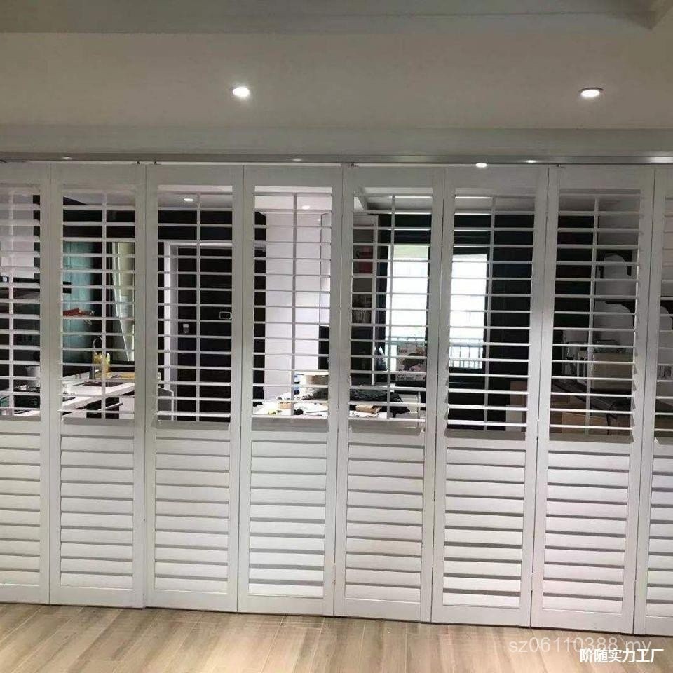 Block Balcony Partition Door Folding Door Solid Wood Door Louver Door ...