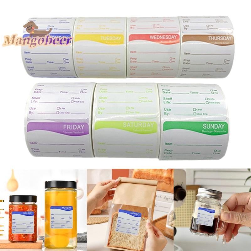 [Mangobeer] 250Pcs/Roll Kitchen Date Food Sticker Label Stationery ...
