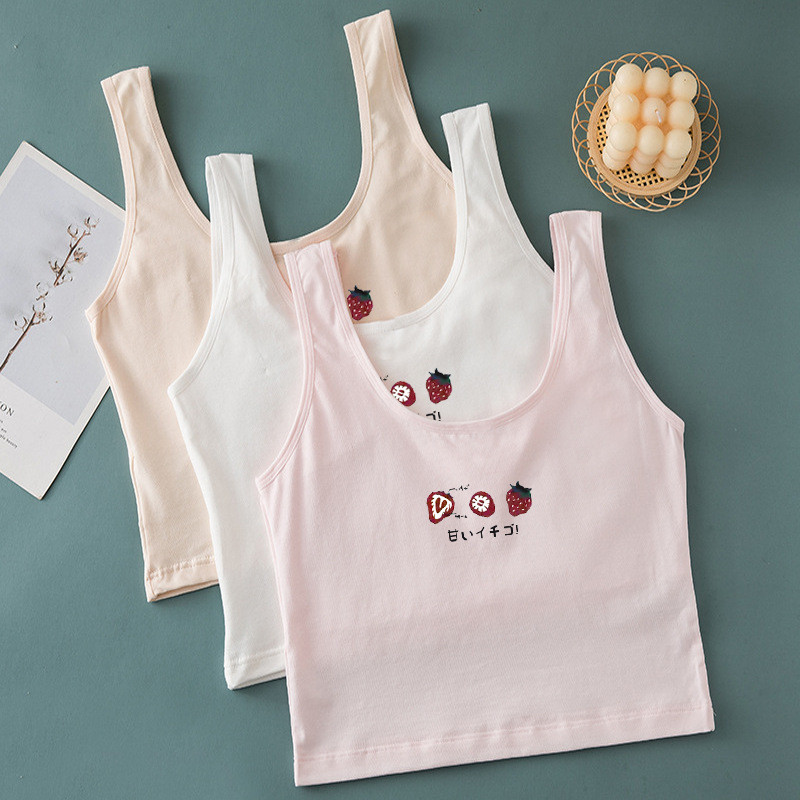 7y-12y | 32kg-60kg Girl's Puberty Vest Inner Front Panel Double Layer ...