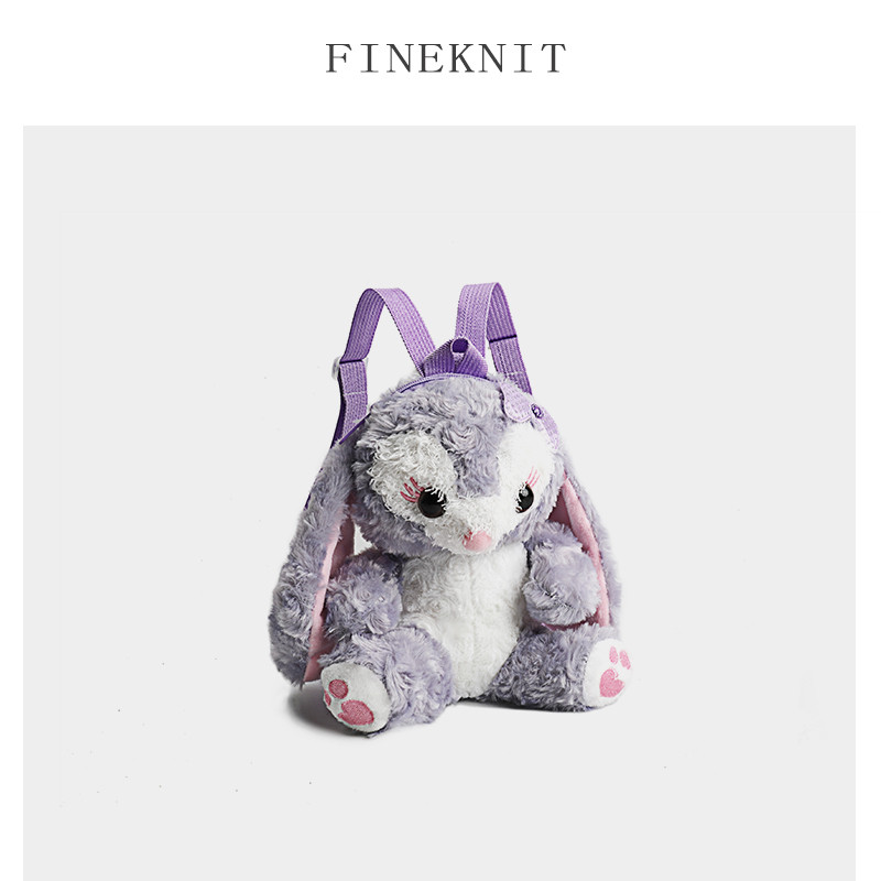[fineknit] Cartoon Rabbit Bag Furry Doll Bag Plush Bag Cute Backpack ...