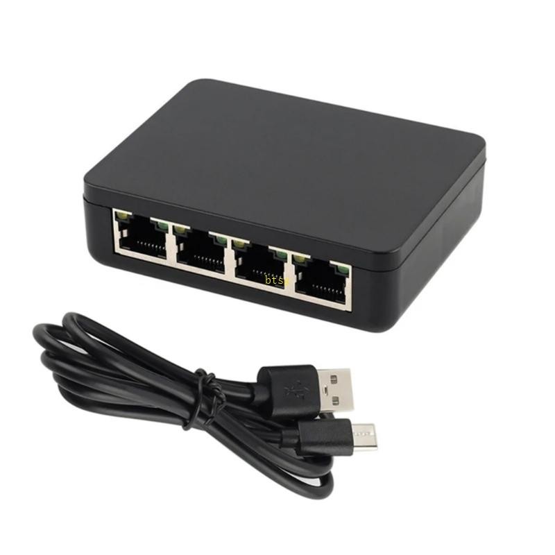 BT Ethernet Splitter 1 to 4 Gigabit Networking Hub 1000Mbps RJ45 LAN ...