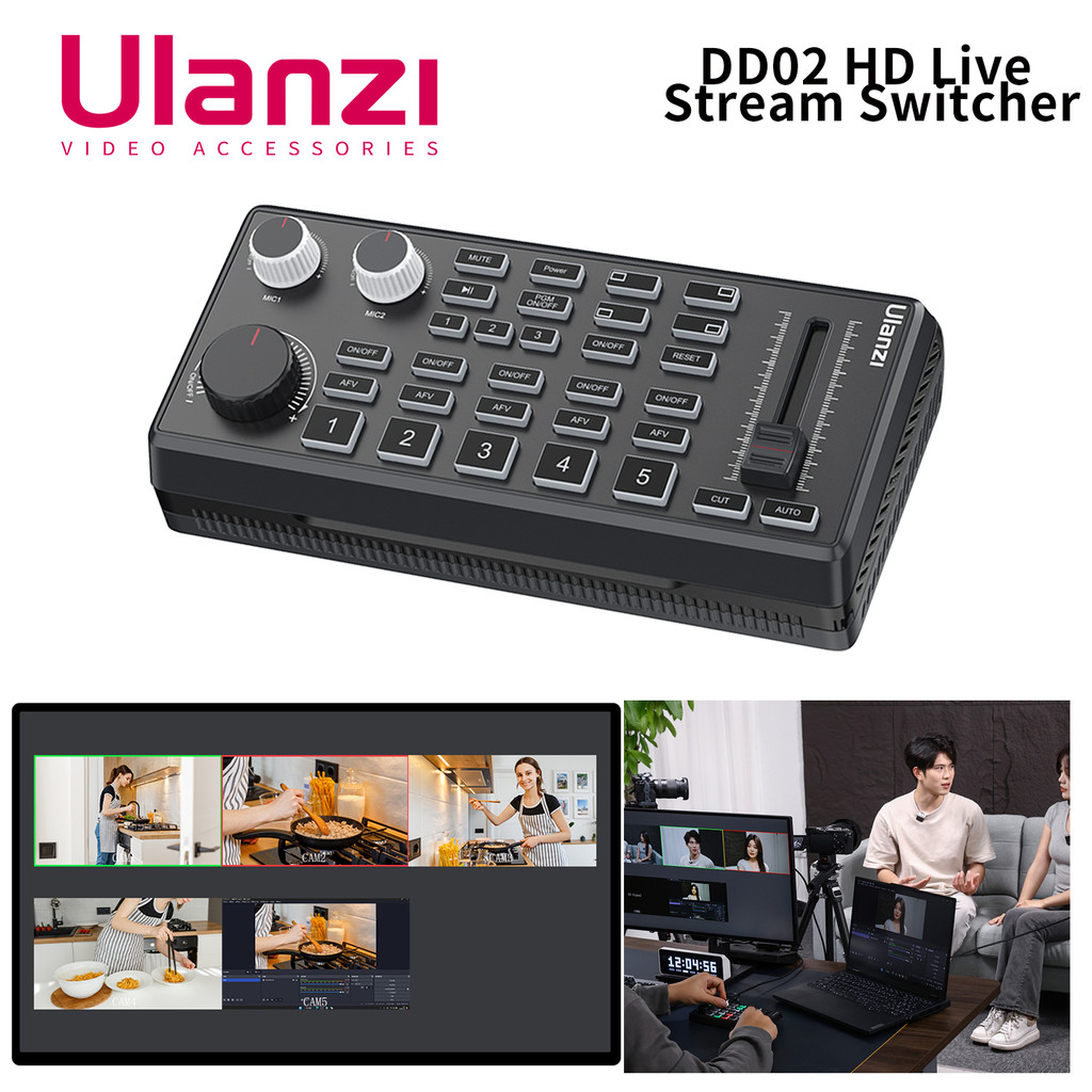 Ulanzi DD02 Live Video Switcher 4 CH HDMI Streaming 4K HD Screen For ...