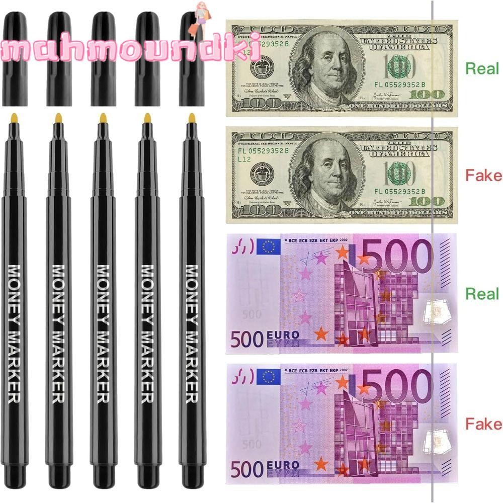 MAHMOUNDKI Counterfeit Bill Detector Pen, Checking Tool Plastic Money ...