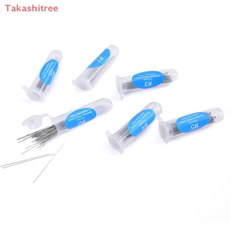 (Takashitree) 100 Pcs Insect Pins Specimen Needle Stainless Steel ...