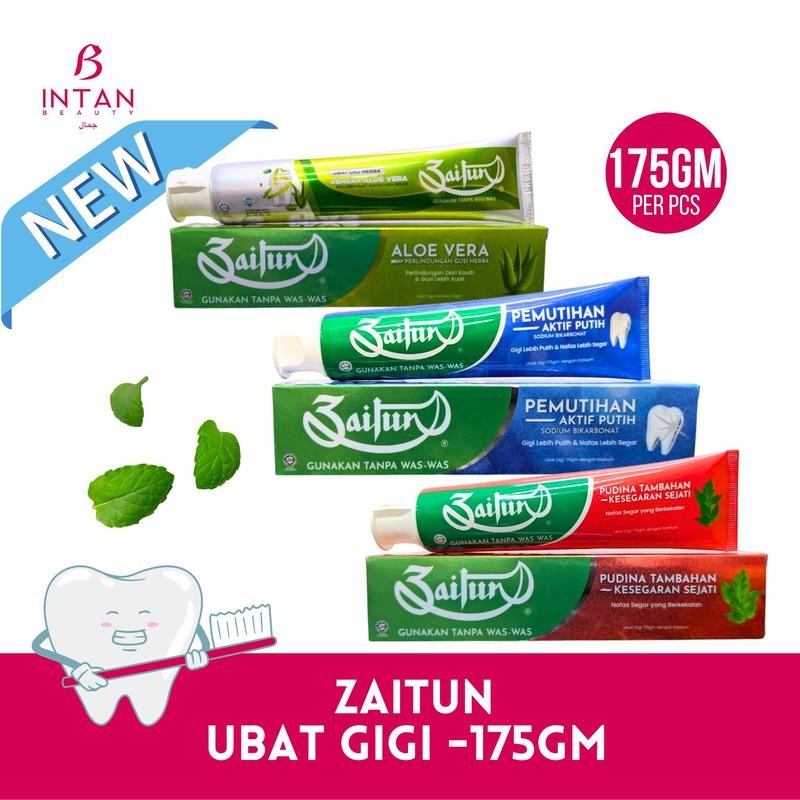Zaitun Ubat Gigi -Value pack 22% - Toothpaste Pudina Tambahan((Extra ...
