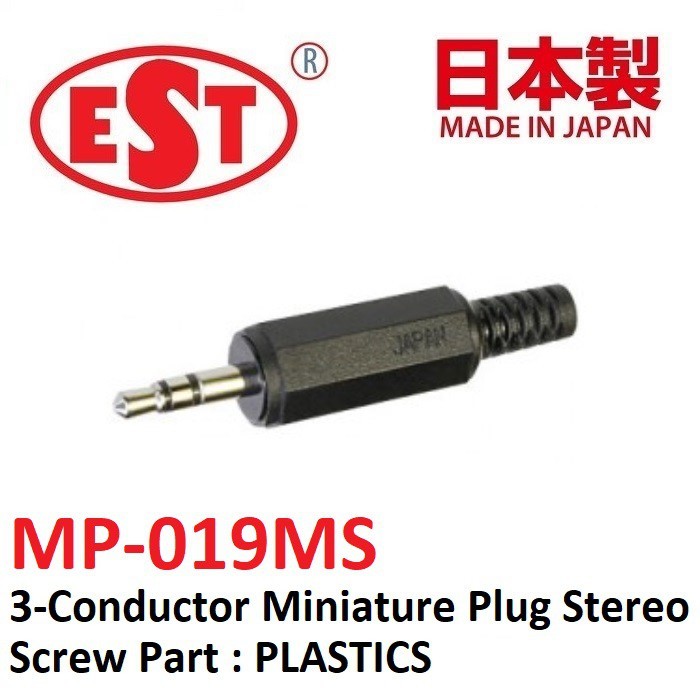 EST MP-019MS 3.5mm Stereo Jack Plug (JAPAN) | Shopee Malaysia