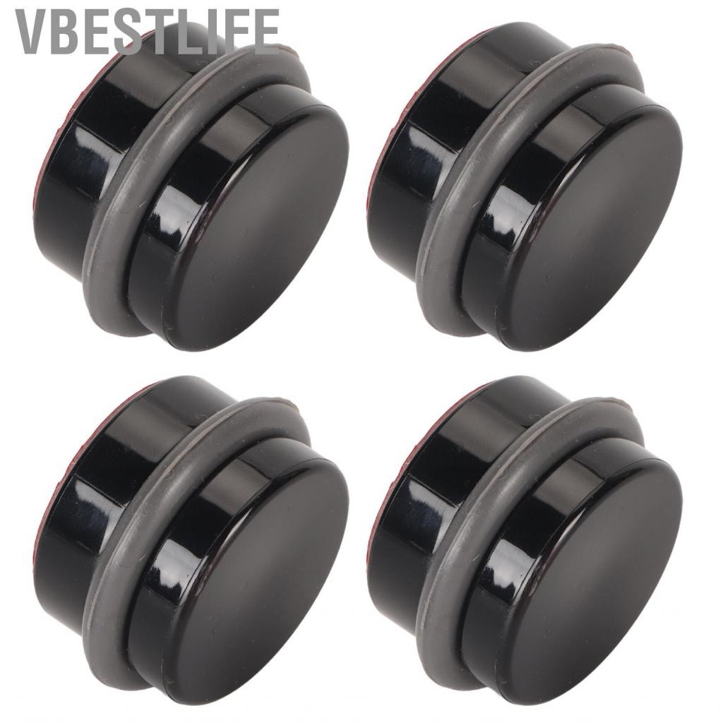 VBESTLIFE Silent Black Cylindrical Door Stopper 4pcs Shock Absorbent ...