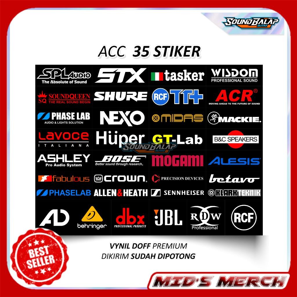 Mm - SOUND SYSTEM STICKER CONTENTS 35 / 24 PREMIUM WATERPROOF VYNIL ...