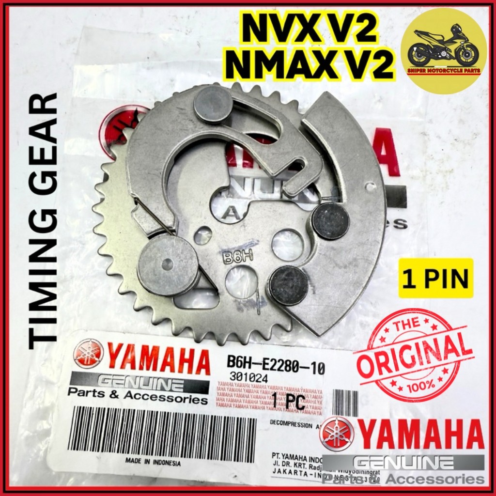 [100% ORI] NMAX N-MAX V2 / NVX V2 [ 1-PIN ] TIMING GEAR TIMING CHAIN GEAR B6H-E2280-10 ORIGINAL ...