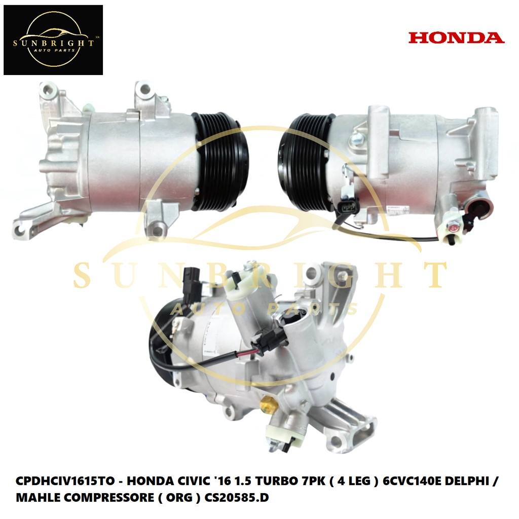 HONDA CIVIC '16 1.5 TURBO 7PK ( 4 LEG ) 6CVC140E DELPHI / MAHLE ...