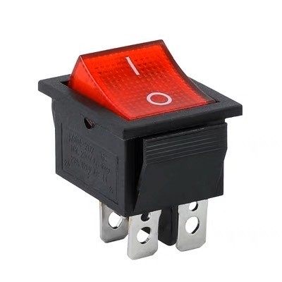 TOMBOL Luckymall Large Power Button Rocker Switch 4 Pin Light Box 4 ...
