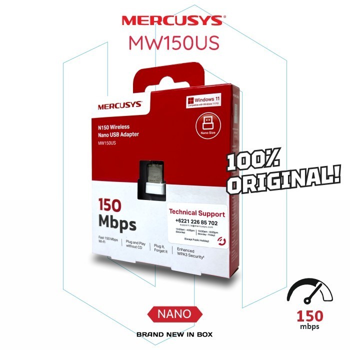 MERCUSYS USB WIFI Adapter Mercusys MW150US Nano | Shopee Malaysia