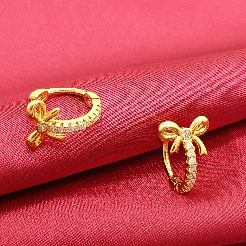 916 Gold Butterfly Earring / 916 Gold Spring Earring Pure 916 Gold ...