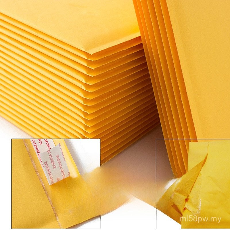 Kertas kraft tebal kuning beg gelembung gelembung sampul surat beg ...