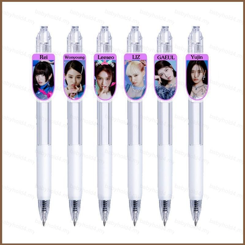 Gan IVE Click ball pen cartoon cute gel pen GAEUL LIZ Rei Leeseo ...