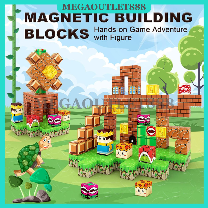 Minecraft Building Block Toys Small Particle Build Mine Magnet World ...