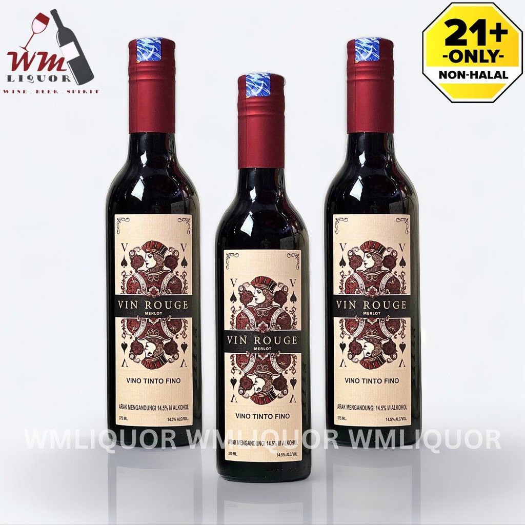 VIN ROUGE VINO TINTO FINO MERLOT 375ML | Shopee Malaysia