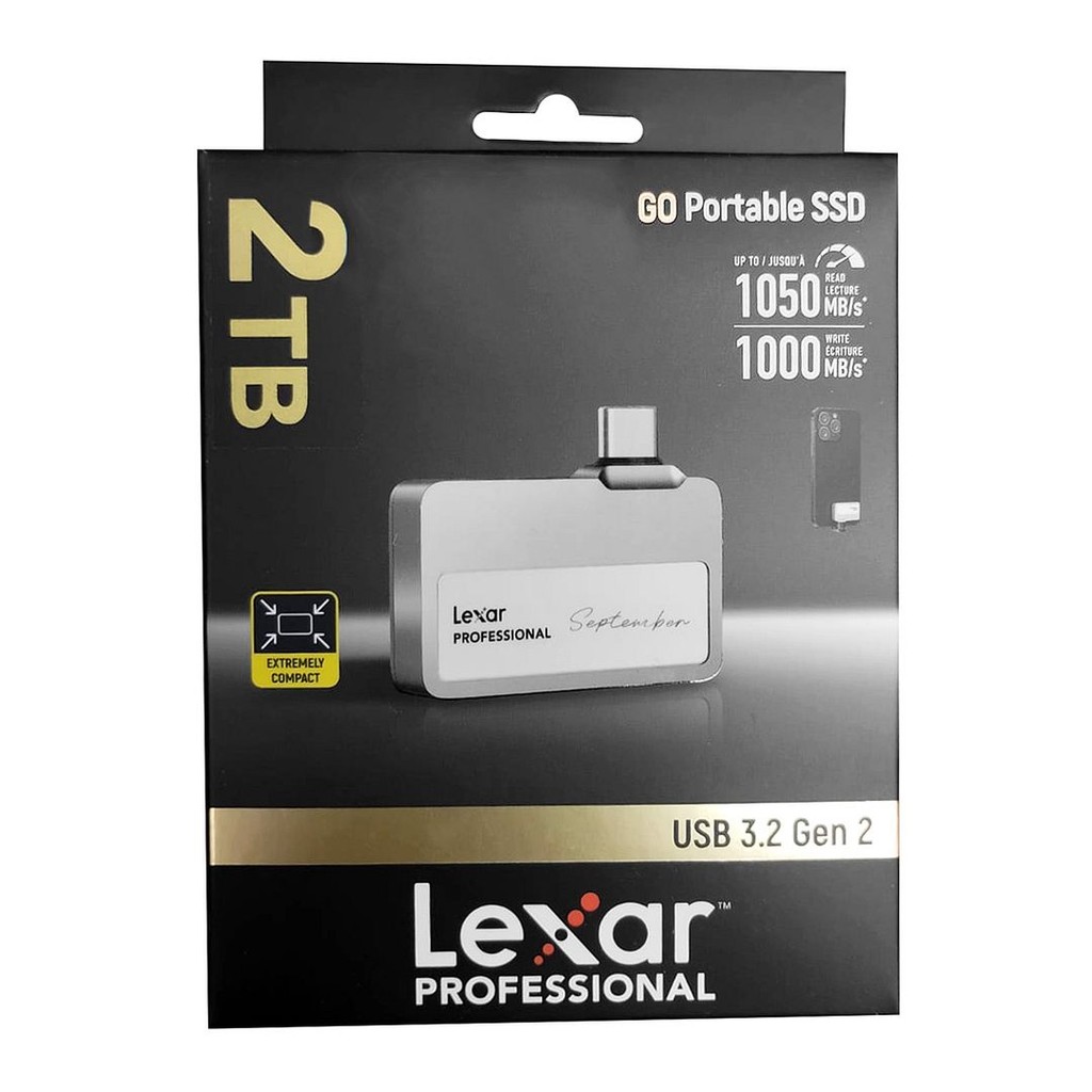 Lexar SL400 Professional Go Portable SSD 2TB (Silver) LSL400X002T, USB ...