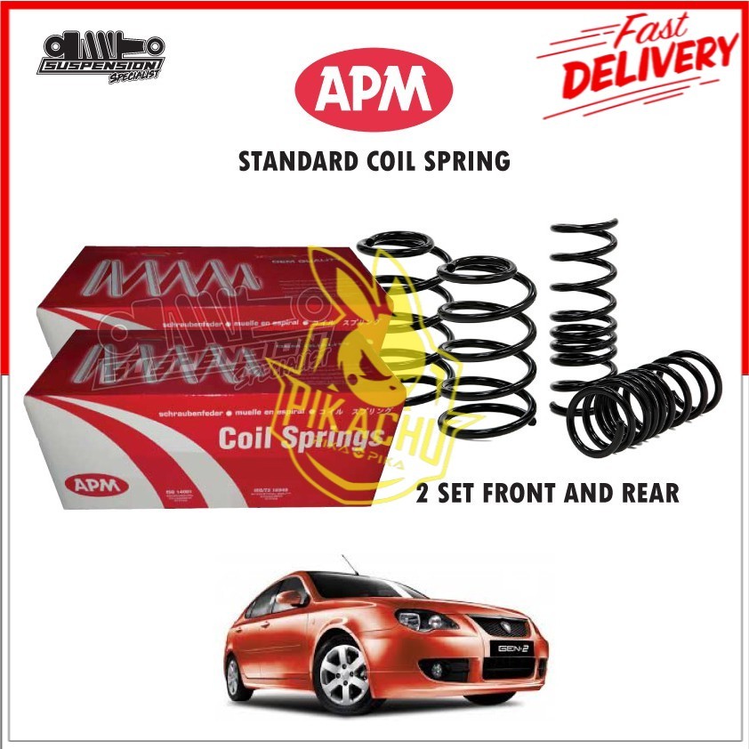 PROTON GEN 2 (2004~) APM STANDARD COIL SPRING 1 CAR SET 4 PCS (FRONT ...