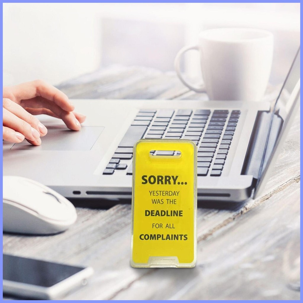 Sarcastic Desk Signs Gag Fun Table Centerpiece Sign Yellow Work Decor ...