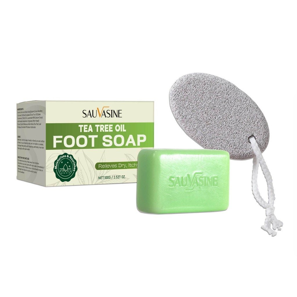 Shuowosxin SAUVASINE Selain sabun kaki yang sama rata (minyak pokok teh ...